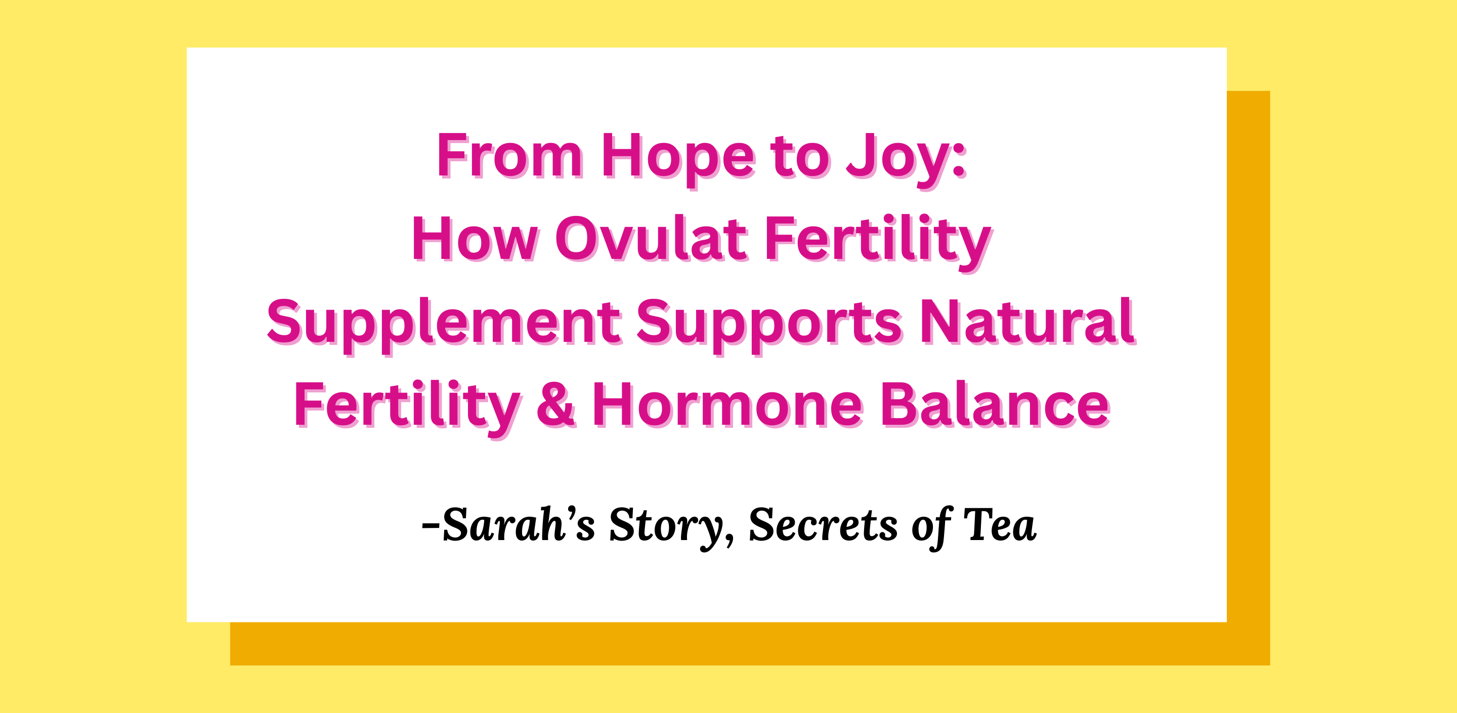 From Hope to Joy: How Ovulat Fertility Supplement Supports Natural ...